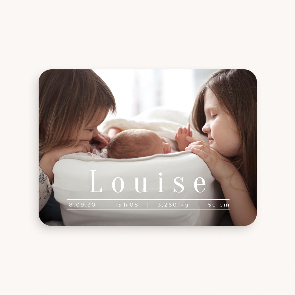 Faire-part de Naissance Welcome baby Sis, Rectangle simple ...